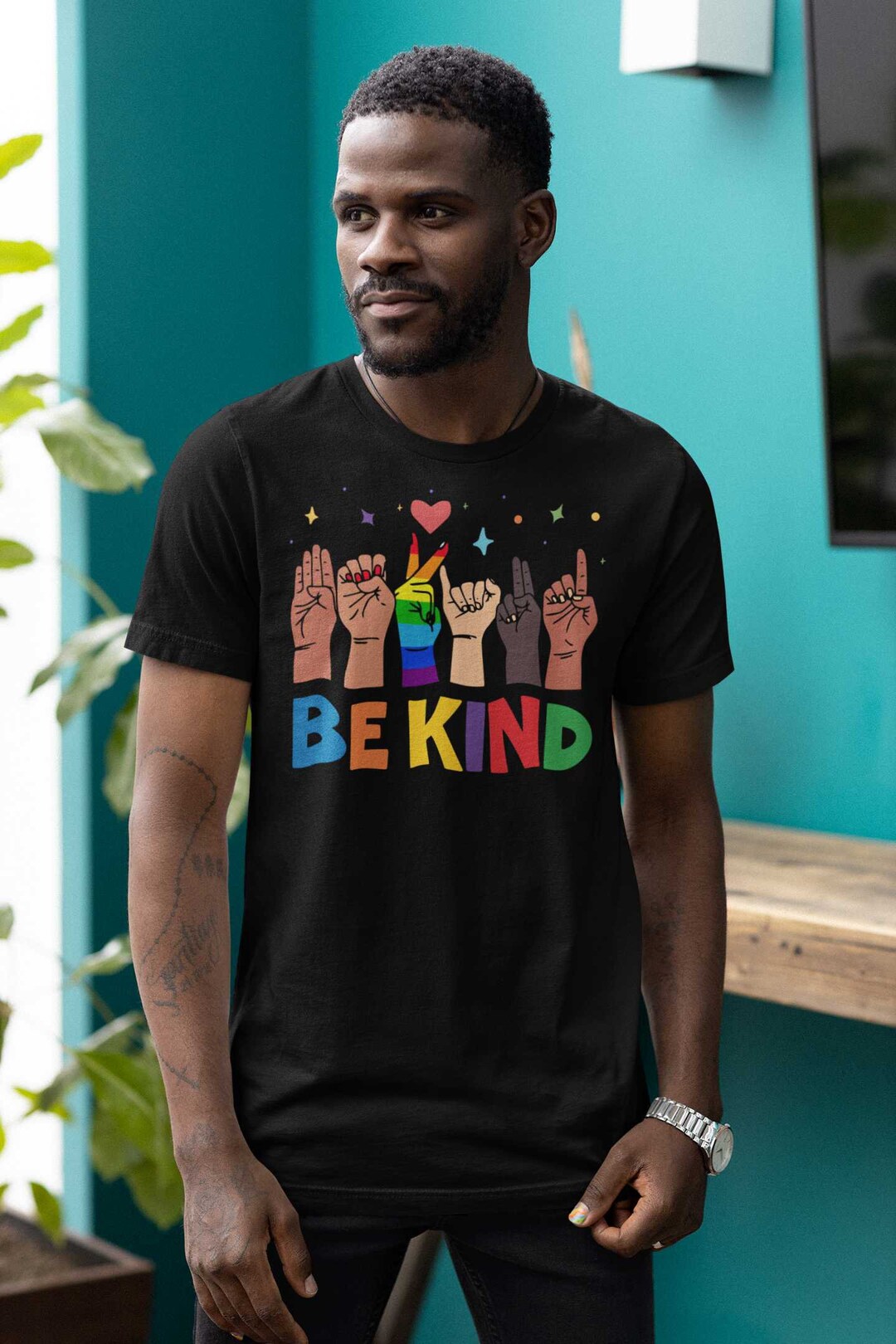 Be Kind Rainbow Shirt, Be Kind Sign Language Shirt, Be Kind Shirt, LGBT ...