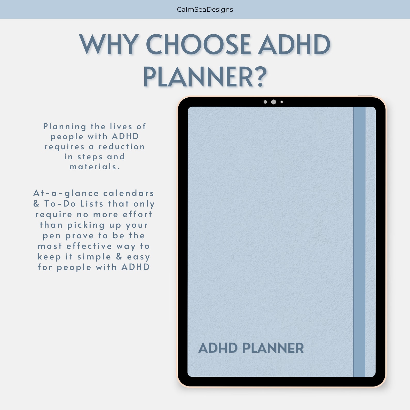 ADHD Planner Calendar for ADHD Minimal Planner Checklist for - Etsy