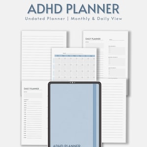 ADHD Planner Calendar for ADHD Minimal Planner Checklist for - Etsy