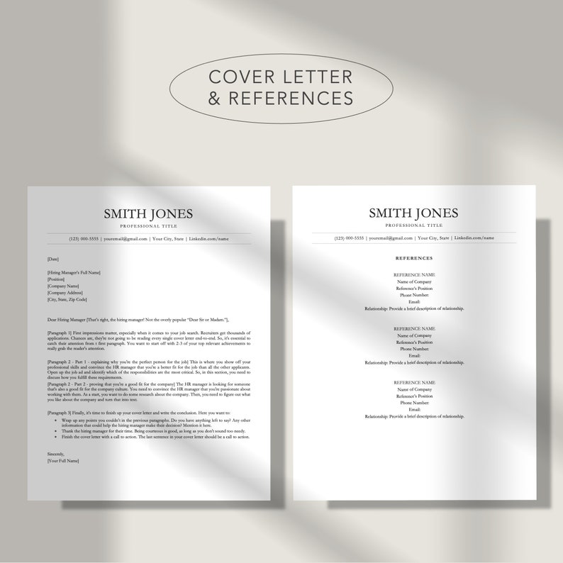 Ats-friendly Resume Template | Word, Google Docs | Minimalistic ...