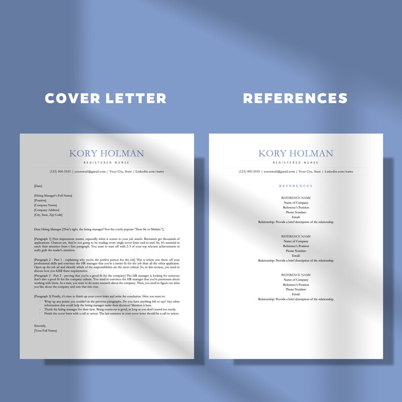 Registered Nurse ATS Friendly CV Simple Resume Template in Word 2025 ...