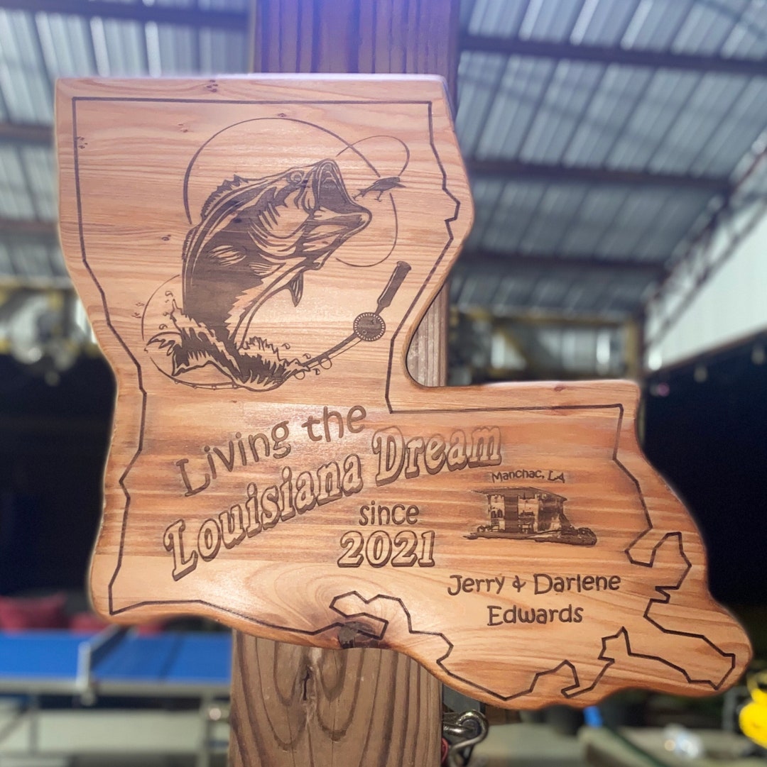 Customized Cypress Fishing Camp Sign Cypress Gifts New Orleans Gifts ...