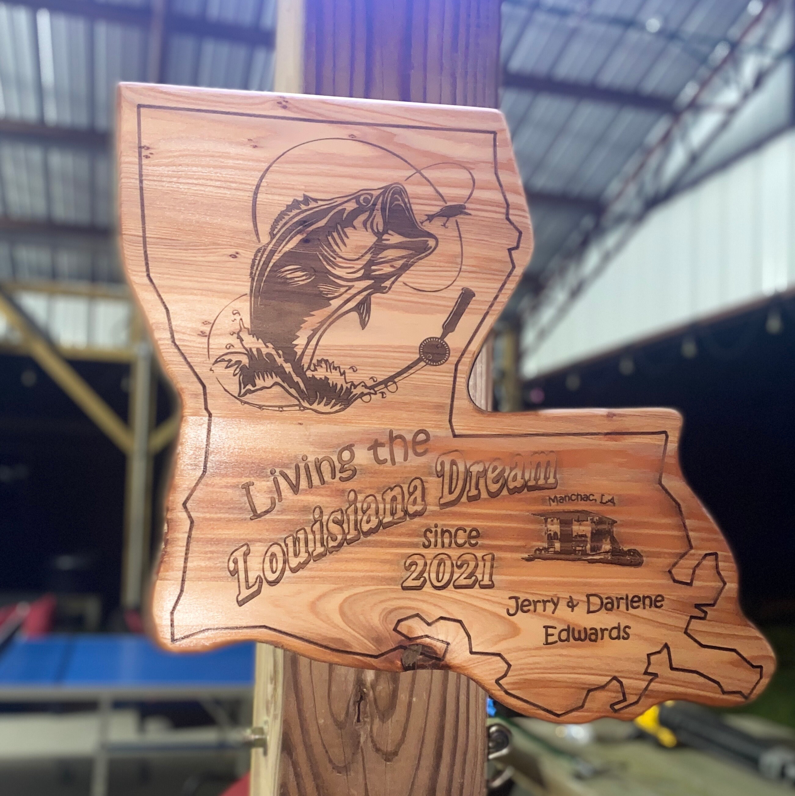 Customized Cypress Fishing Camp Sign Cypress Gifts New - Etsy