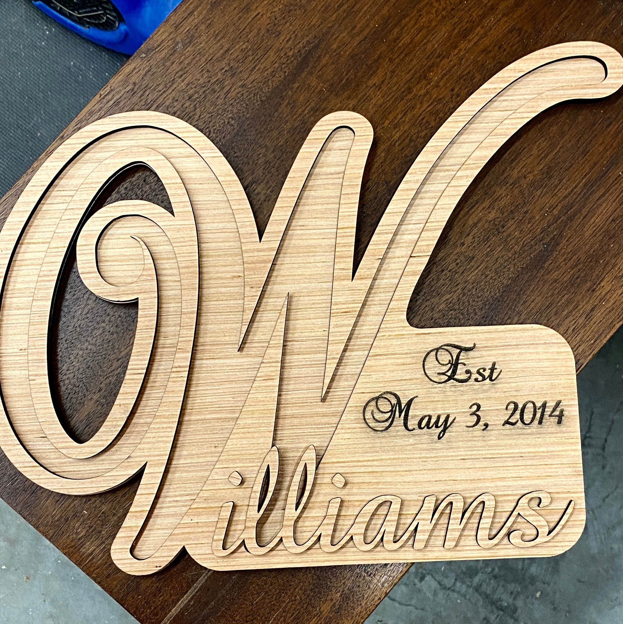 Customized 3-D Family Name Wall Sign Marriage Wedding Gift - Etsy