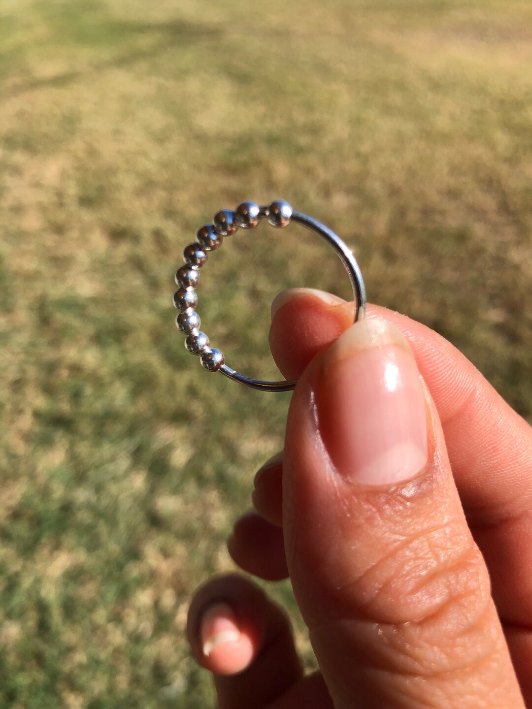 Anxiety Bead Ring/ Stress Relief Ring/ Stress Ring With 10 - Etsy