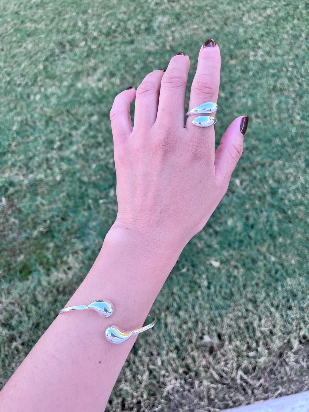 Tear Drop Ring/ Sterling Silver Tear Drop Ring/ Anillo Gota/ 925 ...