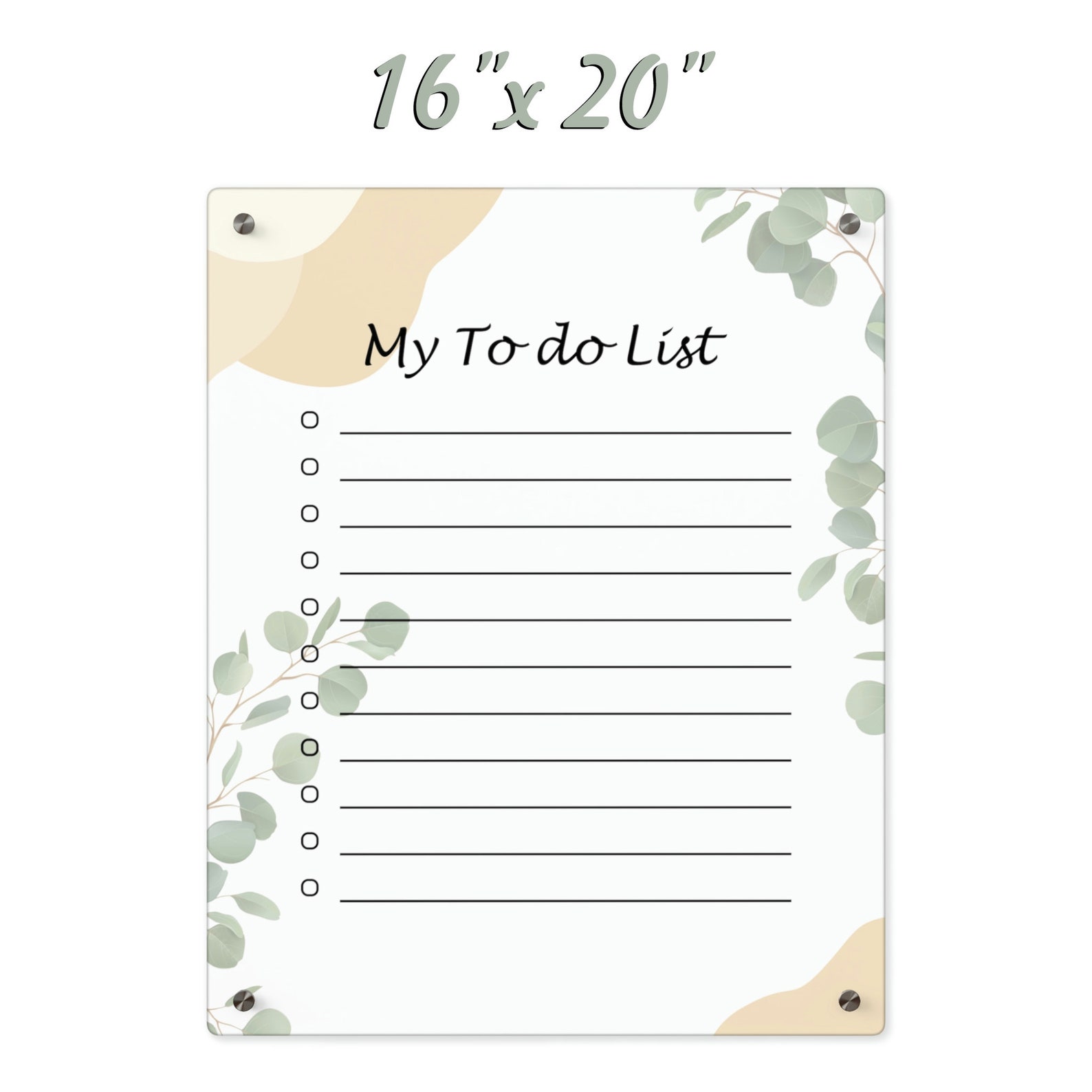 Acrylic to Do List Acrylic Planner for Wall to Do List for - Etsy