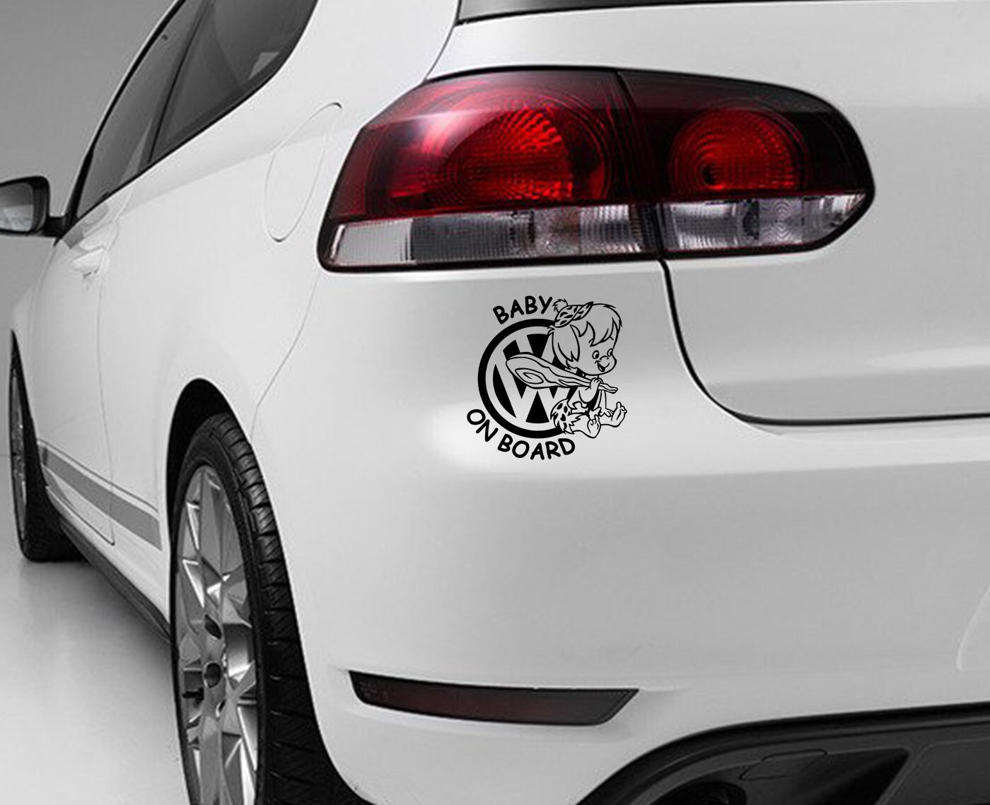 Bambam VW Baby on Board Sticker/decal Car Window Car Bumper Sticker ...