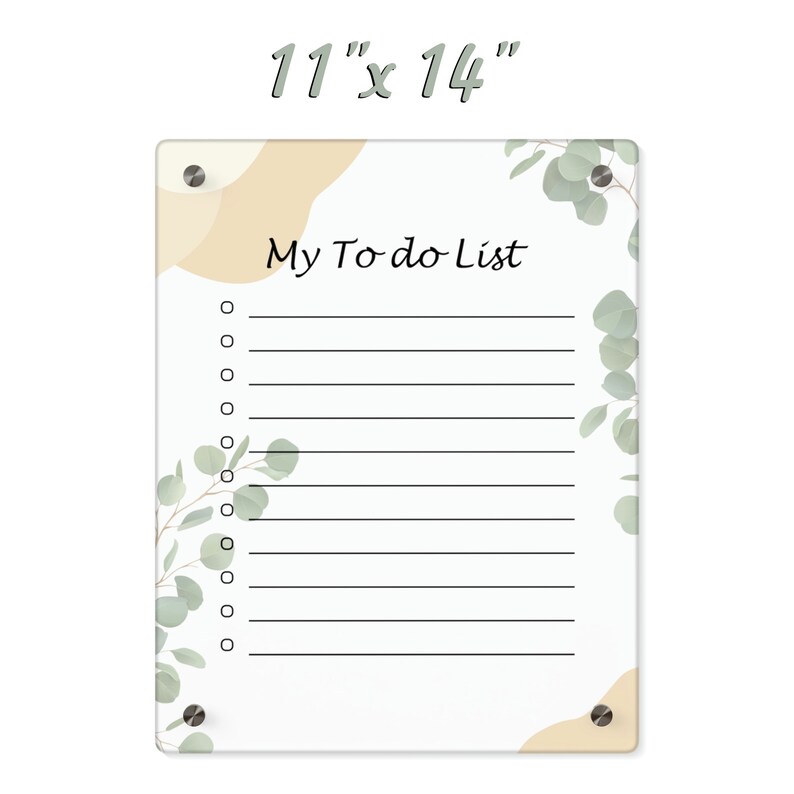 Acrylic to Do List Acrylic Planner for Wall to Do List for - Etsy