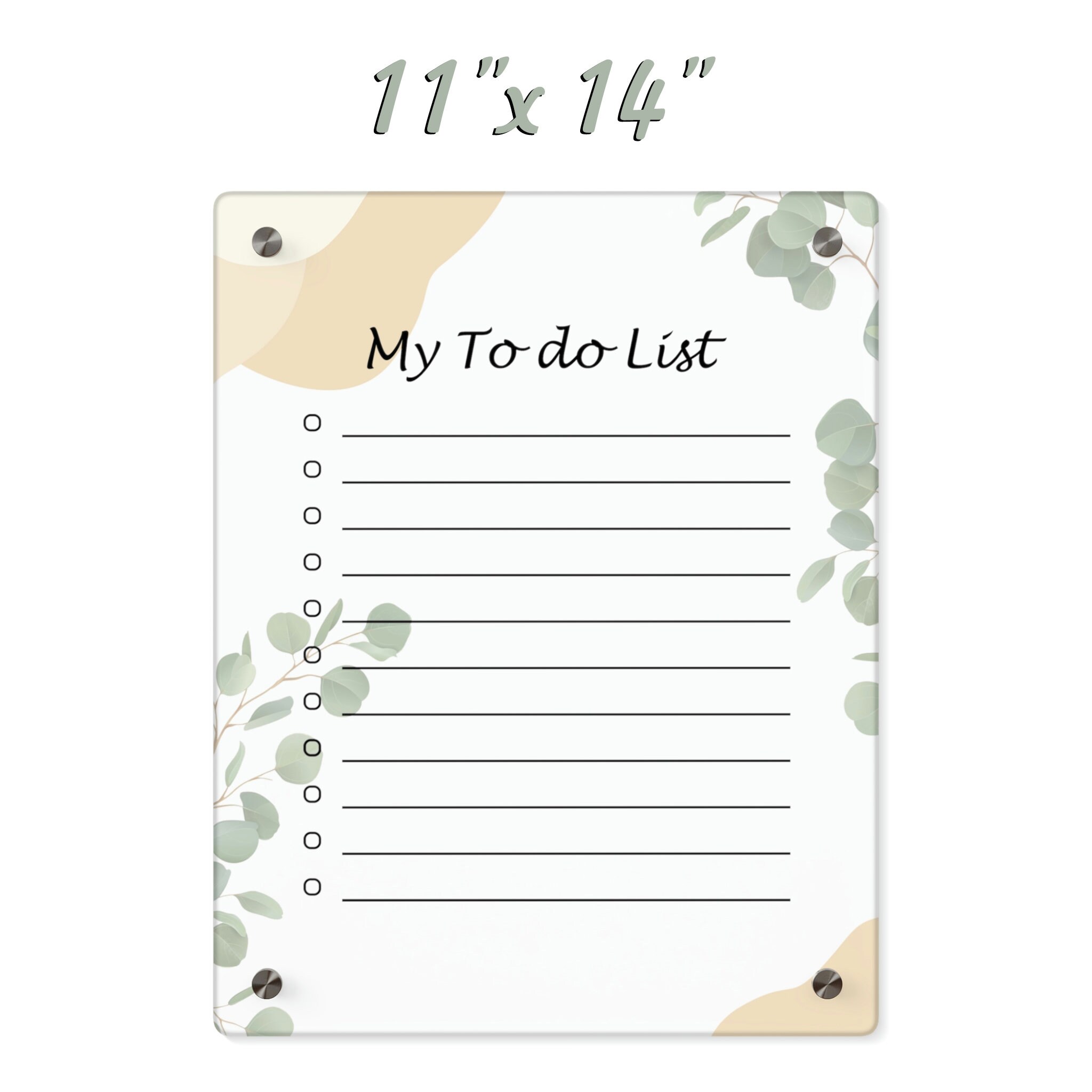 Acrylic to Do List Acrylic Planner for Wall to Do List for Wall Dry ...