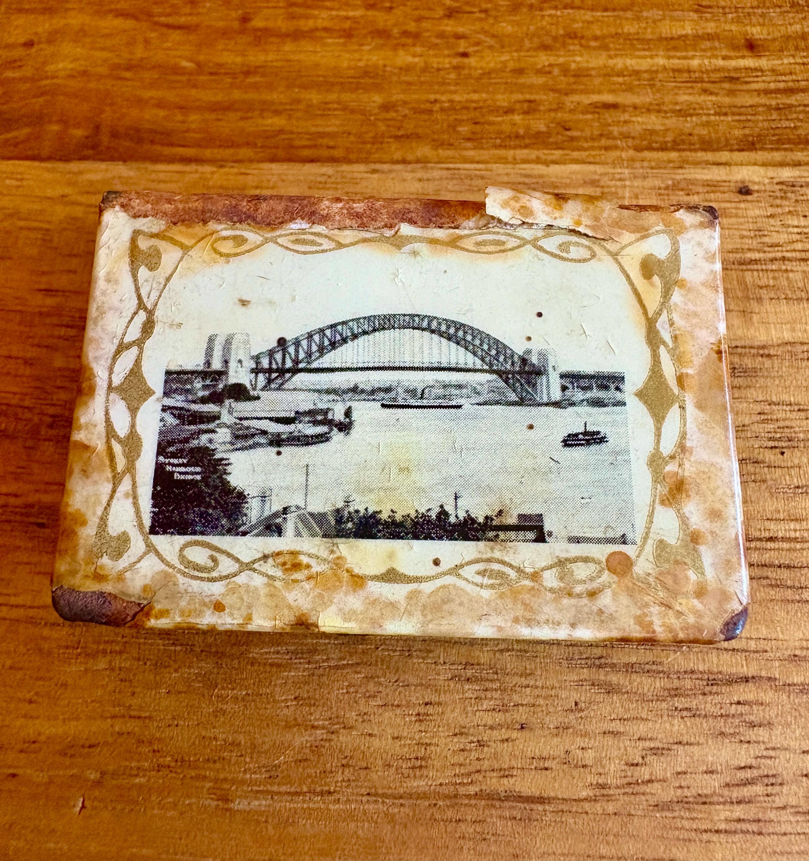 1930s Sydney Harbour Bridge Souvenir Matchbox Holder – Early Australian ...