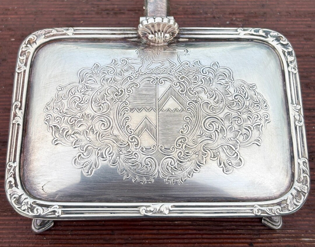 Vintage Silver-plated Silent Butler Crumb Tray With Delightful Crest ...