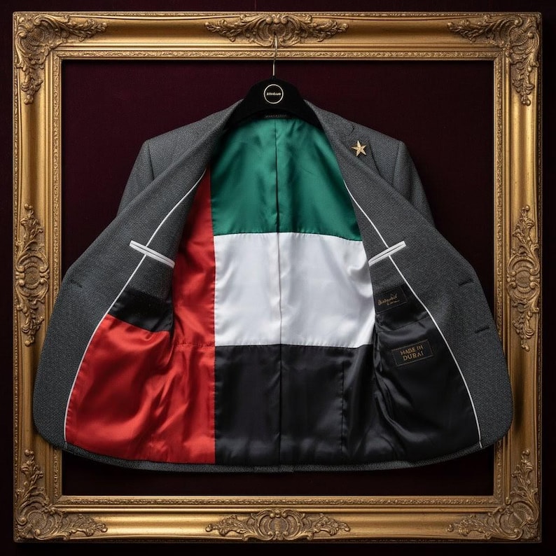 UAE Flag Lining Blazer — Custom Inner Detail, Men’s Formal Jacket - Etsy