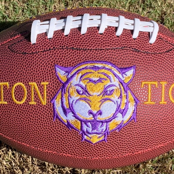 Embroidered Football - Etsy