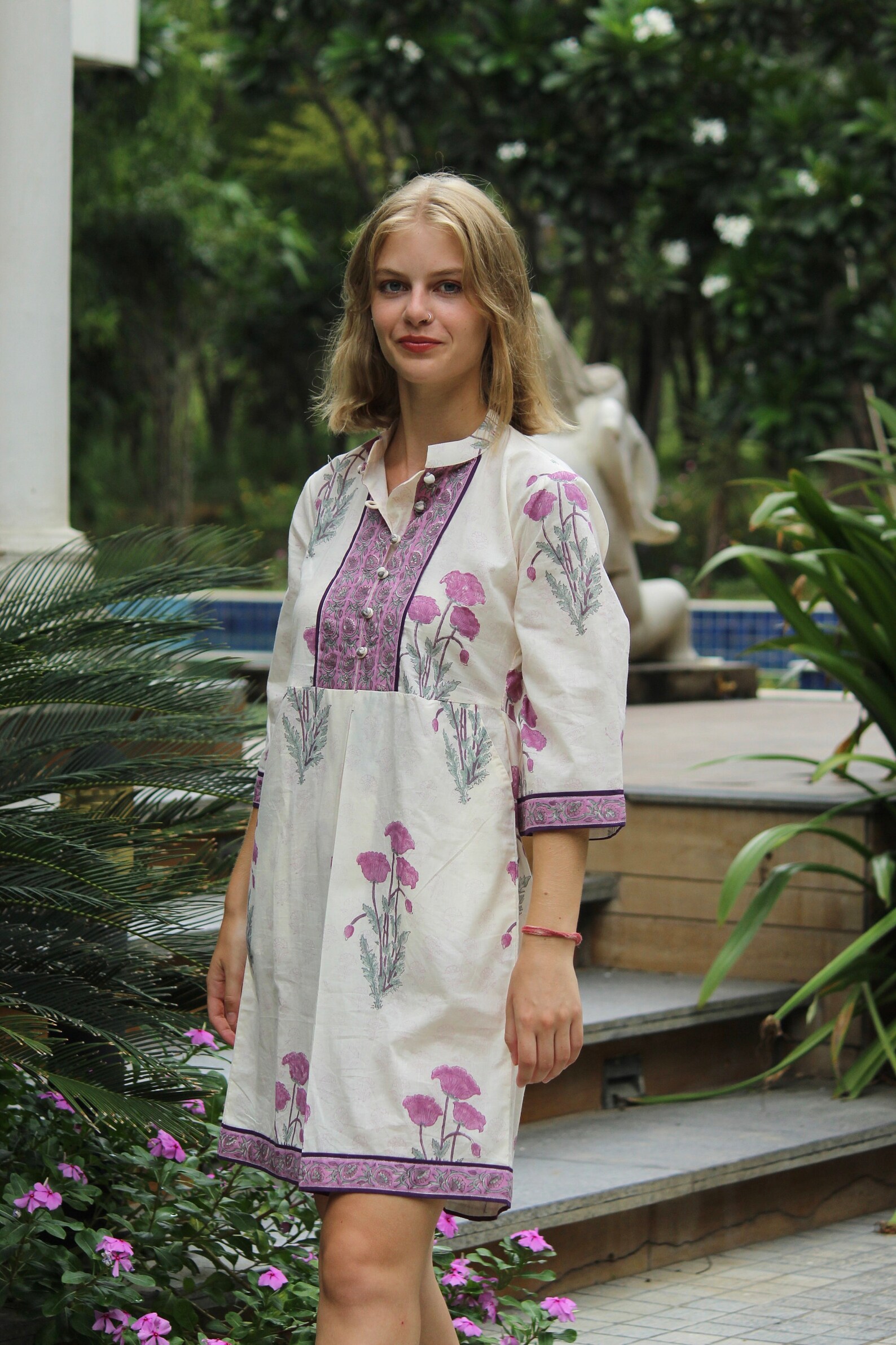 Hand Block Print Dress, Mini Dress , Women ,summer Cotton Dress, Cotton ...