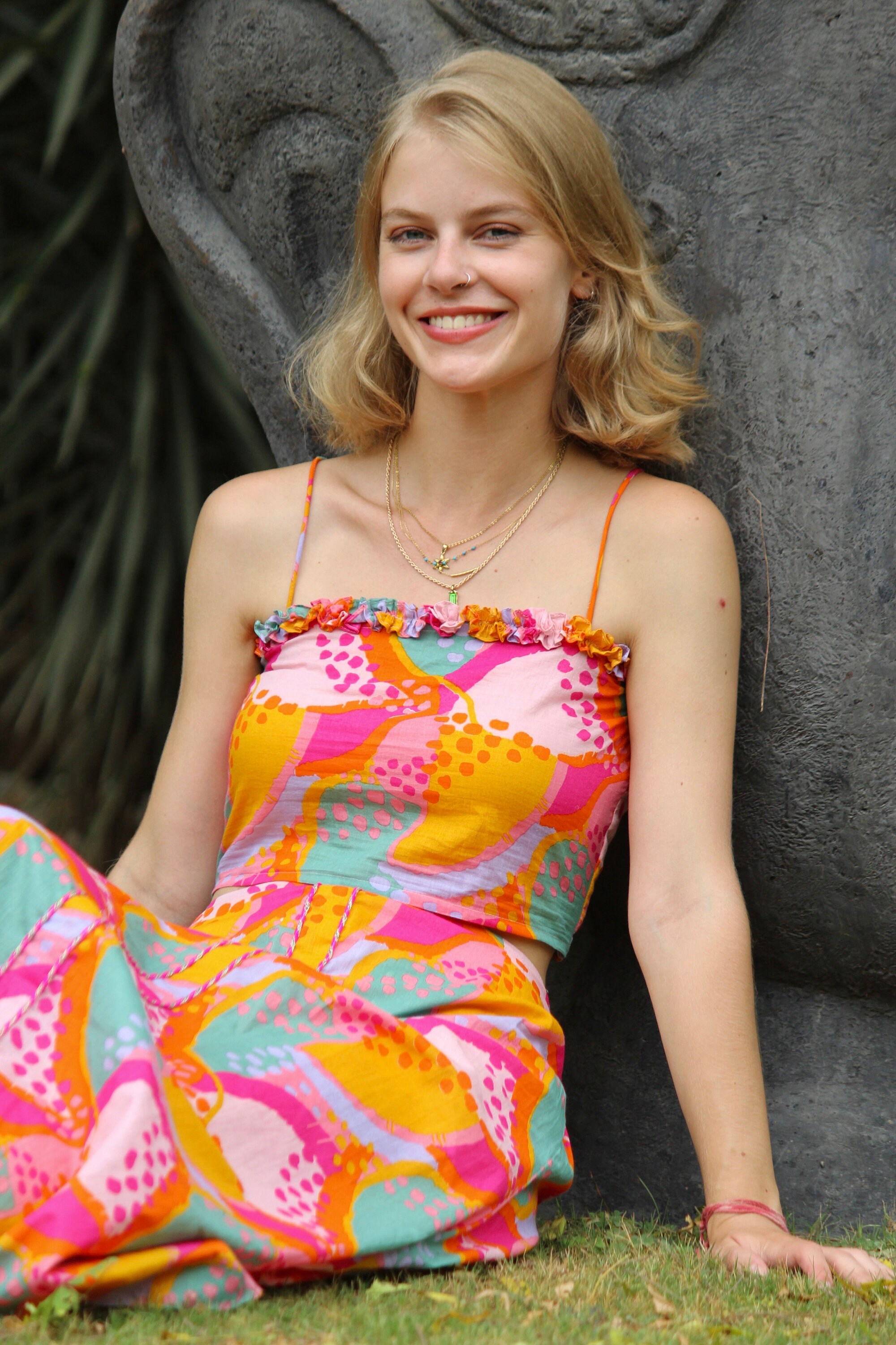 Vacation Dress Beachwear Dress Boho Skirt Set Vacation Outfit Two Piece Set Matching Set