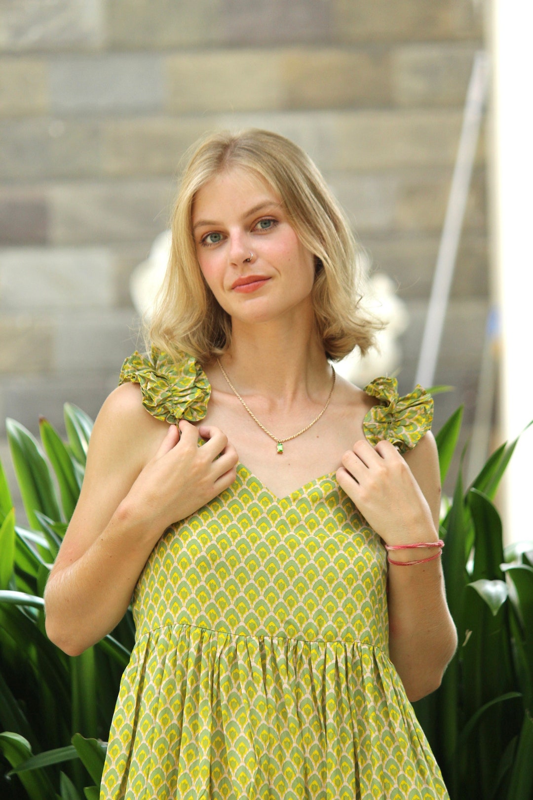 Handmade Block Print Cotton Midi Dress, Boho Summer Dress - Etsy