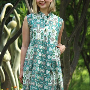 Block Print Cotton Mini Dress, Sleeveless Boho Sundress - Etsy