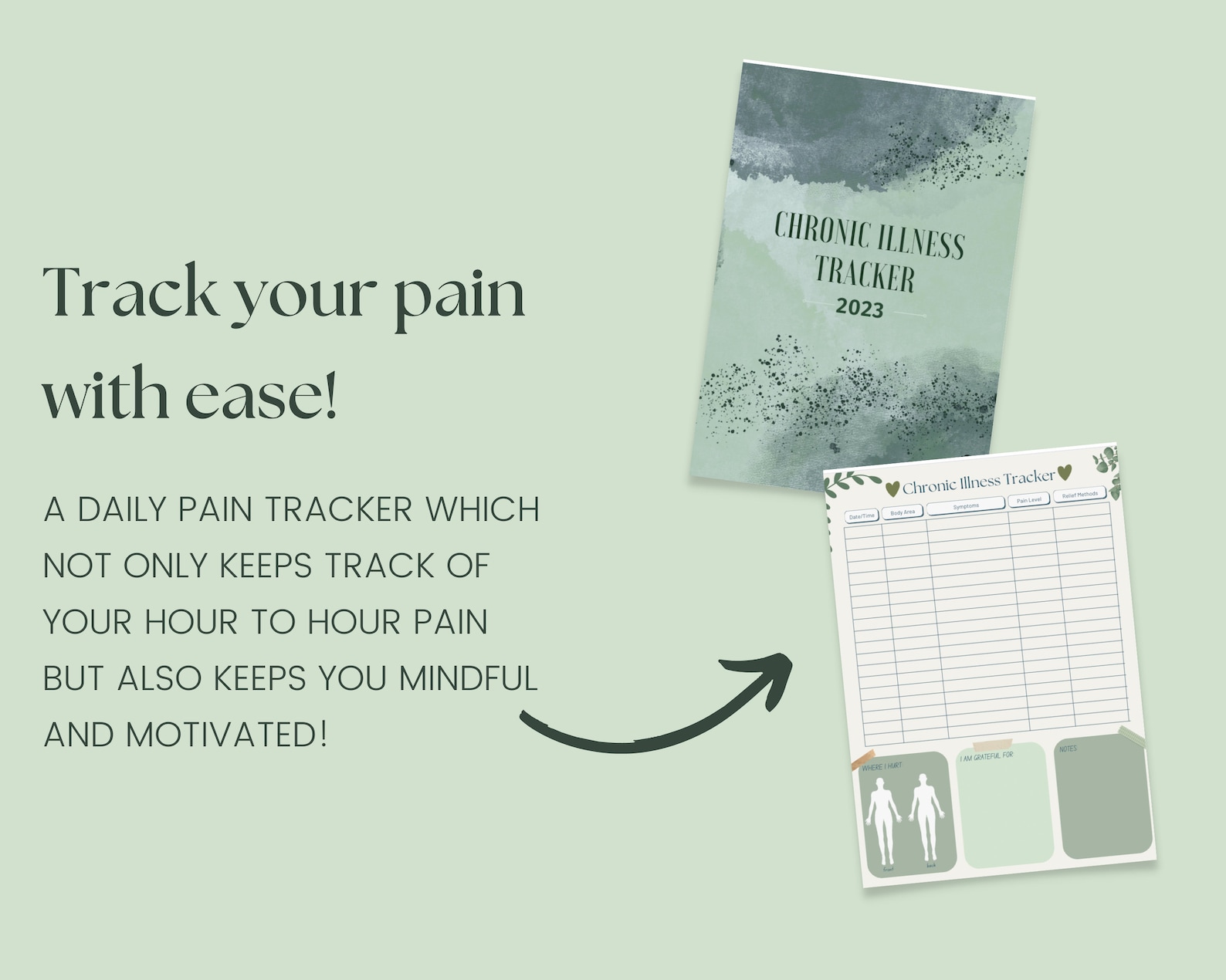 Chronic Illness Tracker, Printable, Chronic Pain Tracker, Symptom ...