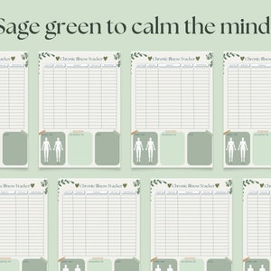 Chronic Illness Tracker, Printable, Chronic Pain Tracker, Symptom ...