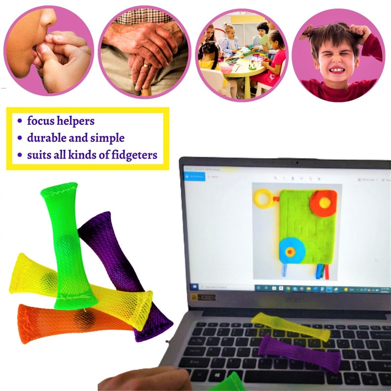 Marble Maze Fidget Sensory Mat and Mesh Fidget Toys Set - Etsy