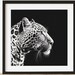 Leopard in Profile, Animal Portrait, Black and White Print, Printable ...