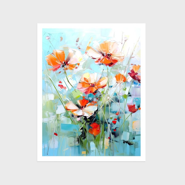 Abstract Floral Canvas Wall Art - Etsy