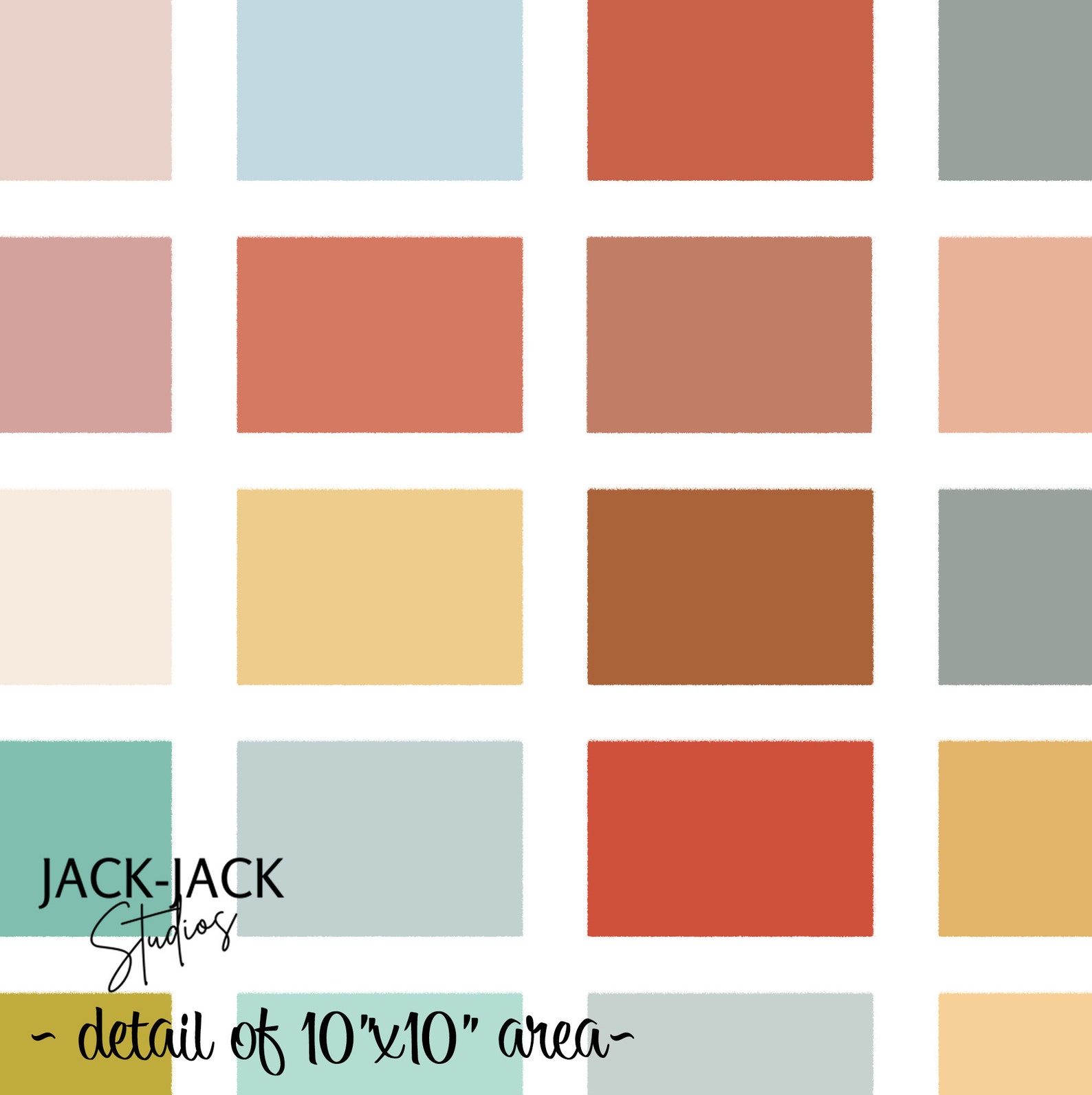 Boho Abstract Color Blocks Retro Home Decor Mid Century Modern Abstract ...