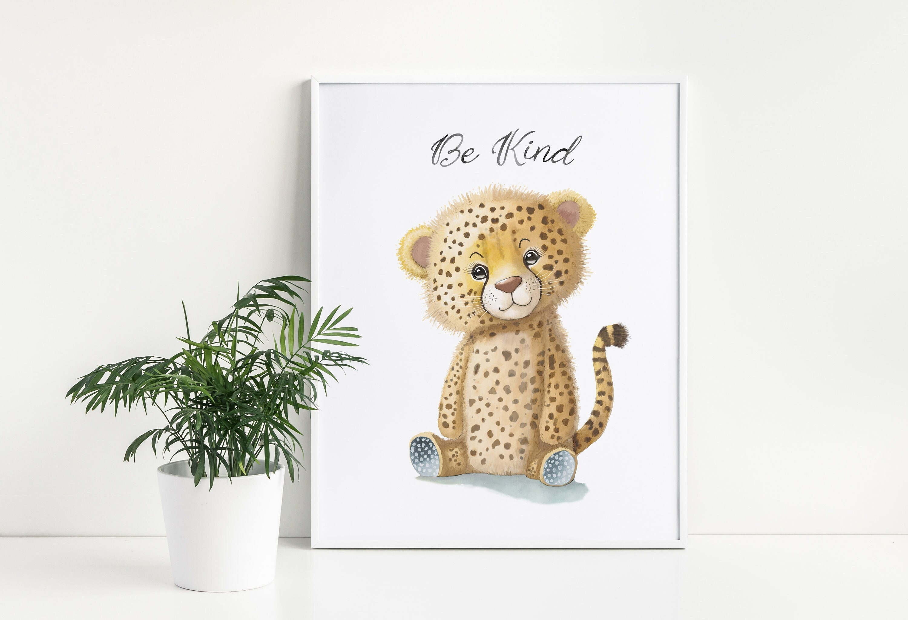 Nursery Safari Animals, Nursery Baby Cheetah, Be Kind, Cute Stuffy ...