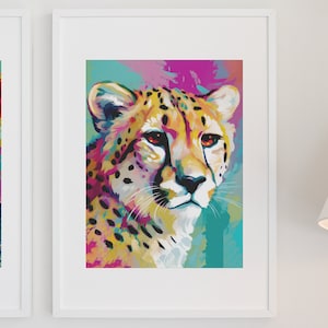 Colorful Safari Animal Print, Set of 12, Bright Colorful Nursery Art ...