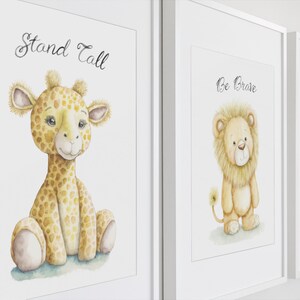 Nursery Safari Animals Color, Set of 6 Zoo Animals, Cute Stuffy Animal ...