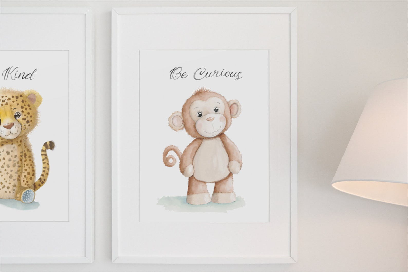 Nursery Safari Animals Color, Set of 6 Zoo Animals, Cute Stuffy Animal ...