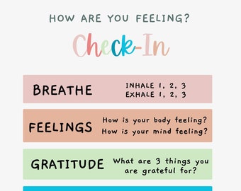 Feelings Check In - Etsy