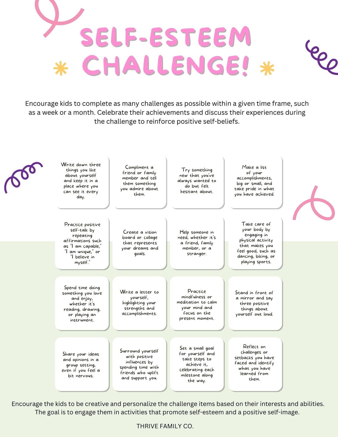 Self-esteem Challenge - Etsy