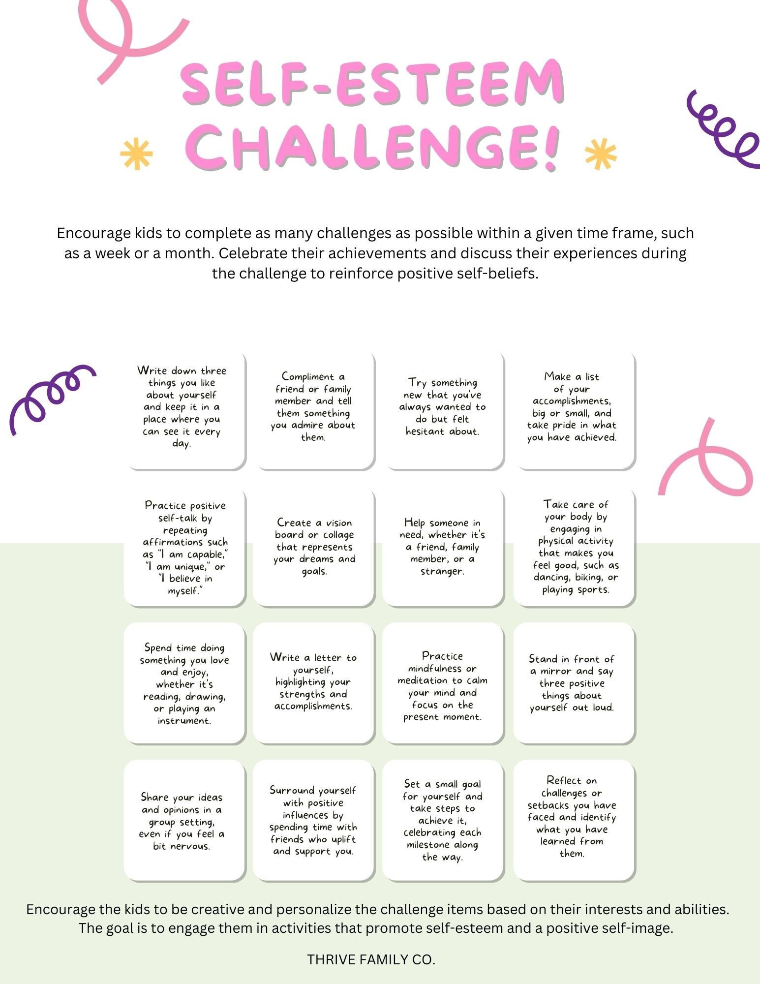 Self-esteem Challenge - Etsy