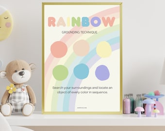 Rainbow Grounding Technique Poster for Kids PDF | Printable Rainbow ...