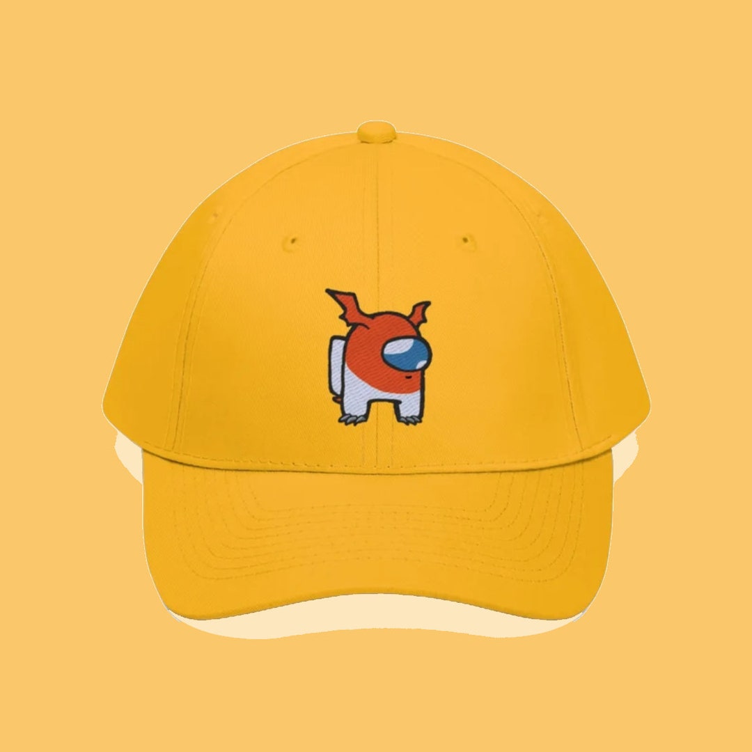 Patamon X Among Us Hat Embroidered Cotton Adjustable Dad Hat, Digimon ...