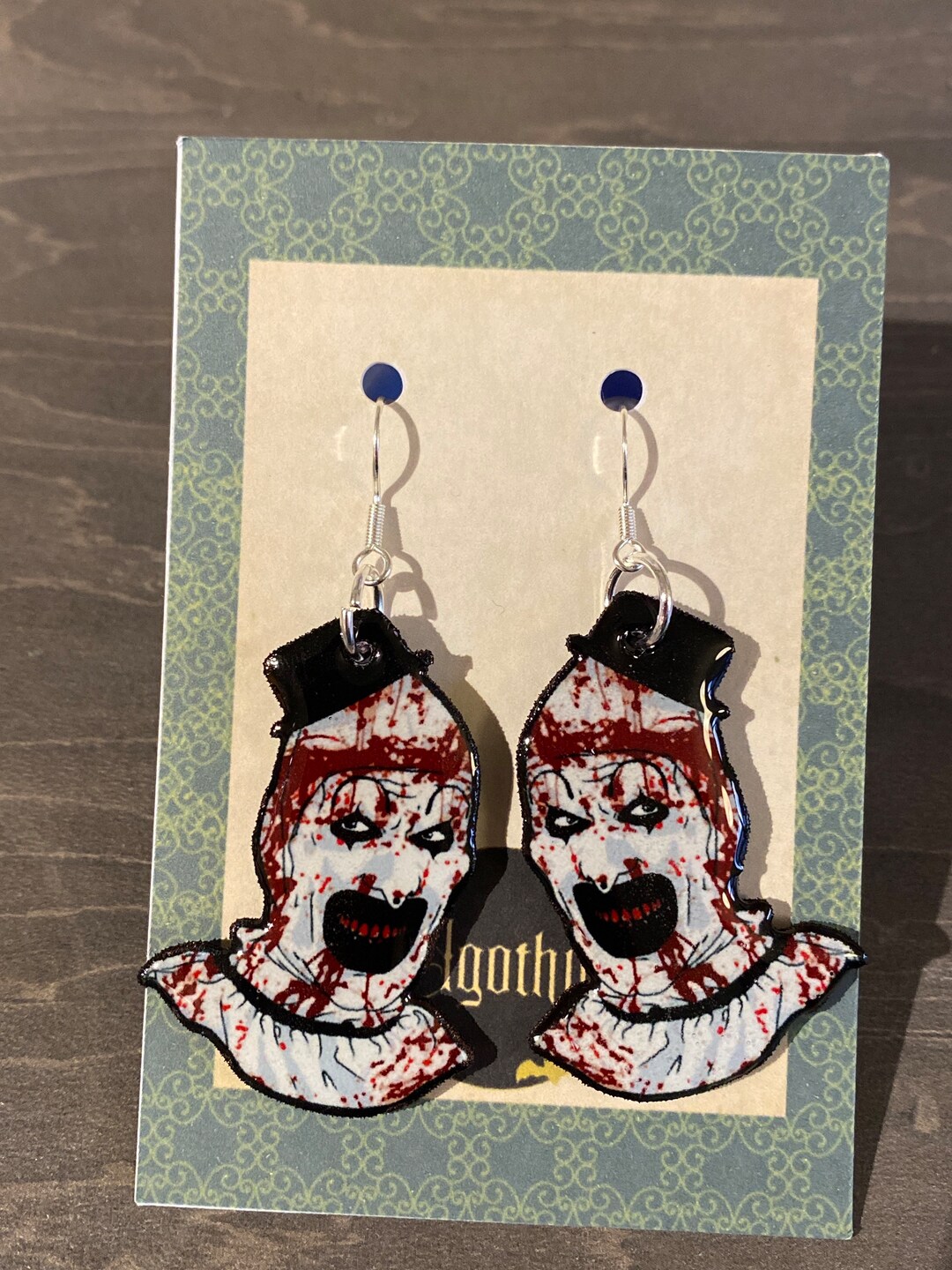 The Terrifier,horror Earrings, Halloween Earrings, Gothic Earrings. - Etsy