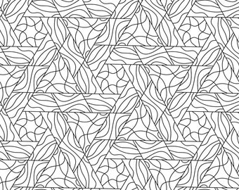Coloring Page Geometric Floral Repeating Pattern 2923 Printable - Etsy