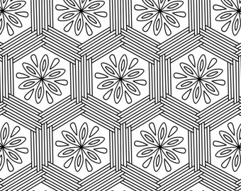 Coloring Page Geometric Quilt Repeating Pattern 3060 - Etsy