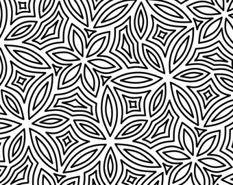 Coloring Page Geometric Quilt Repeating Pattern 3060 - Etsy