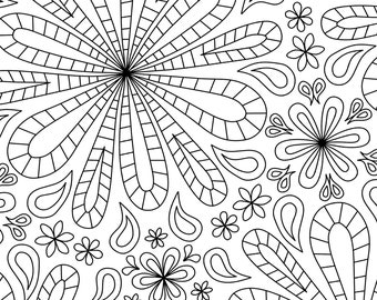 Coloring Page Geometric Repeating Pattern 2725 Printable - Etsy