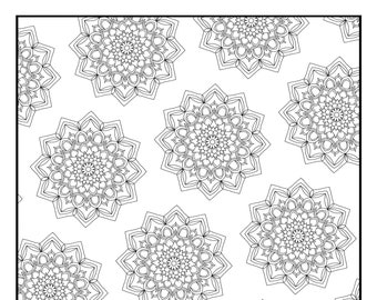 Coloring Page Geometric Repeating Pattern 2677 Printable - Etsy