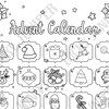 Advent Calendar Printable Coloring Pages Christmas Countdown Holiday - Etsy