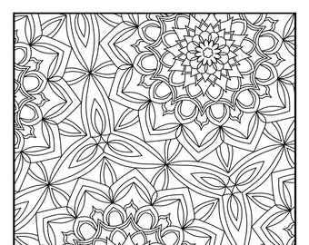 Coloring Page Geometric Repeating Pattern 2725 Printable - Etsy