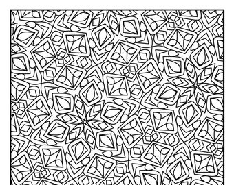 Coloring Page Geometric Repeating Pattern 2638 Printable - Etsy
