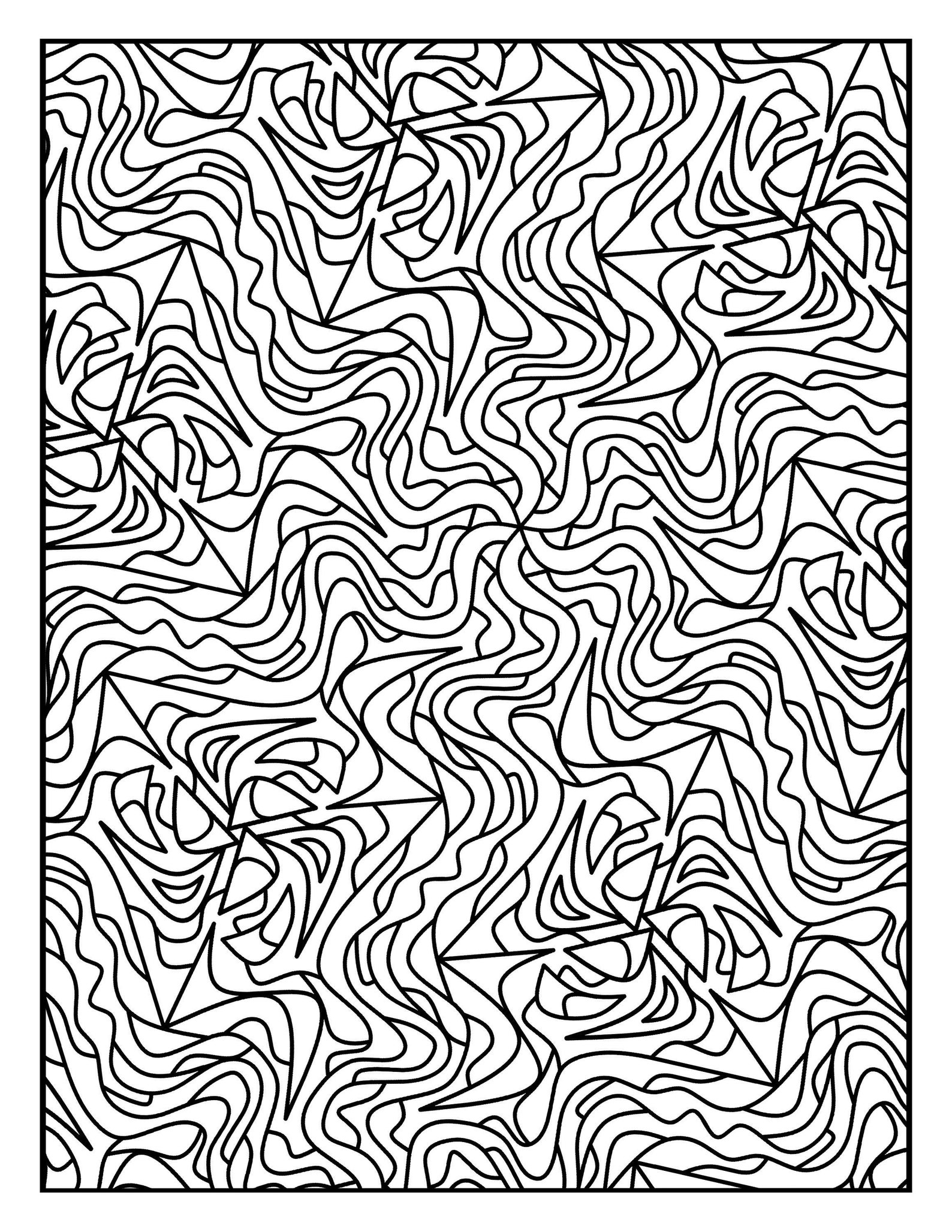 Coloring Page Geometric Repeating Pattern 2725 Printable - Etsy
