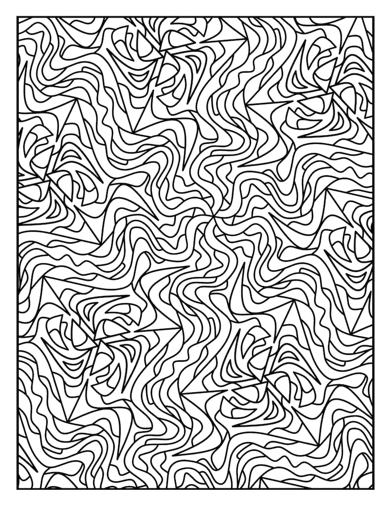 Coloring Page Geometric Repeating Pattern 2725 Printable - Etsy
