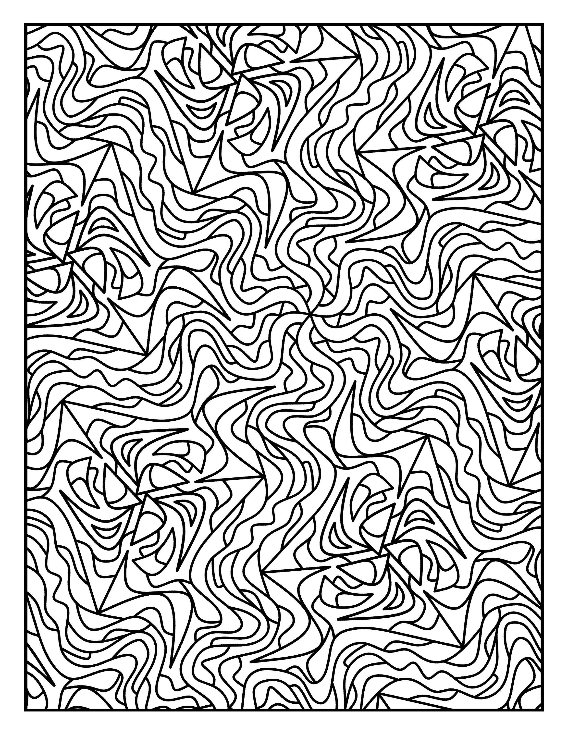 Coloring Page Geometric Repeating Pattern 2725 Printable - Etsy