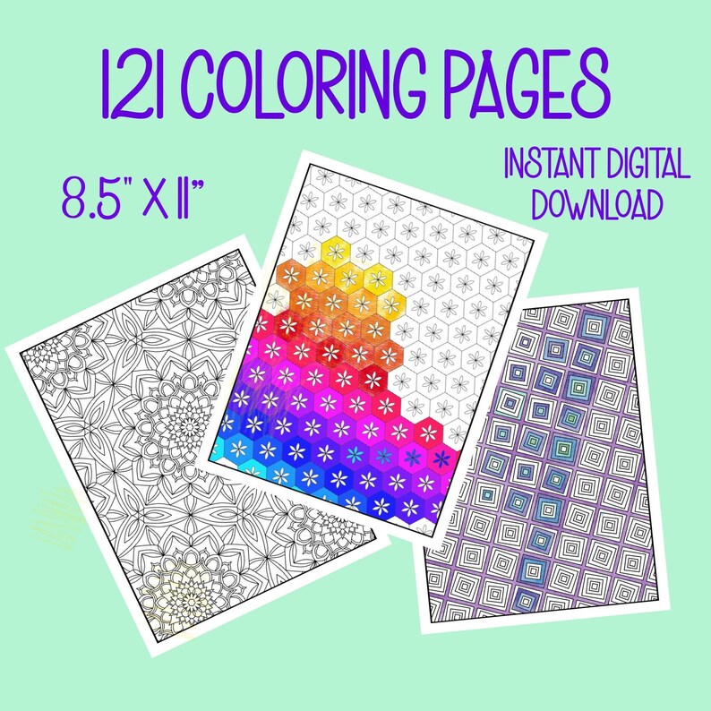 Coloring Pages Printable Digital Download Adult Repeating Patterns ...